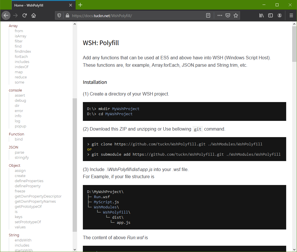Home - WshPolyfill